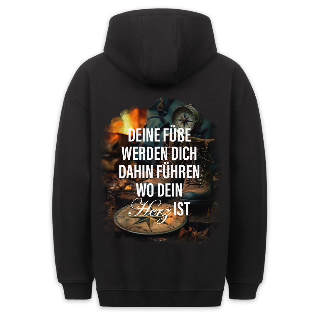 Herz - Hoodie Unisex Rückendruck – GipfelFokus